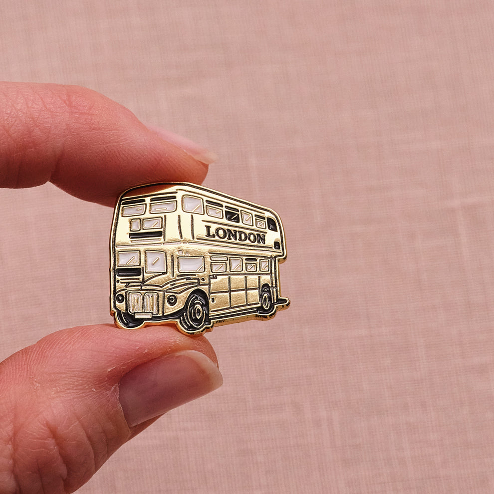 Pre-Order - Gold London Bus Pin Badge – Victoria Eggs
